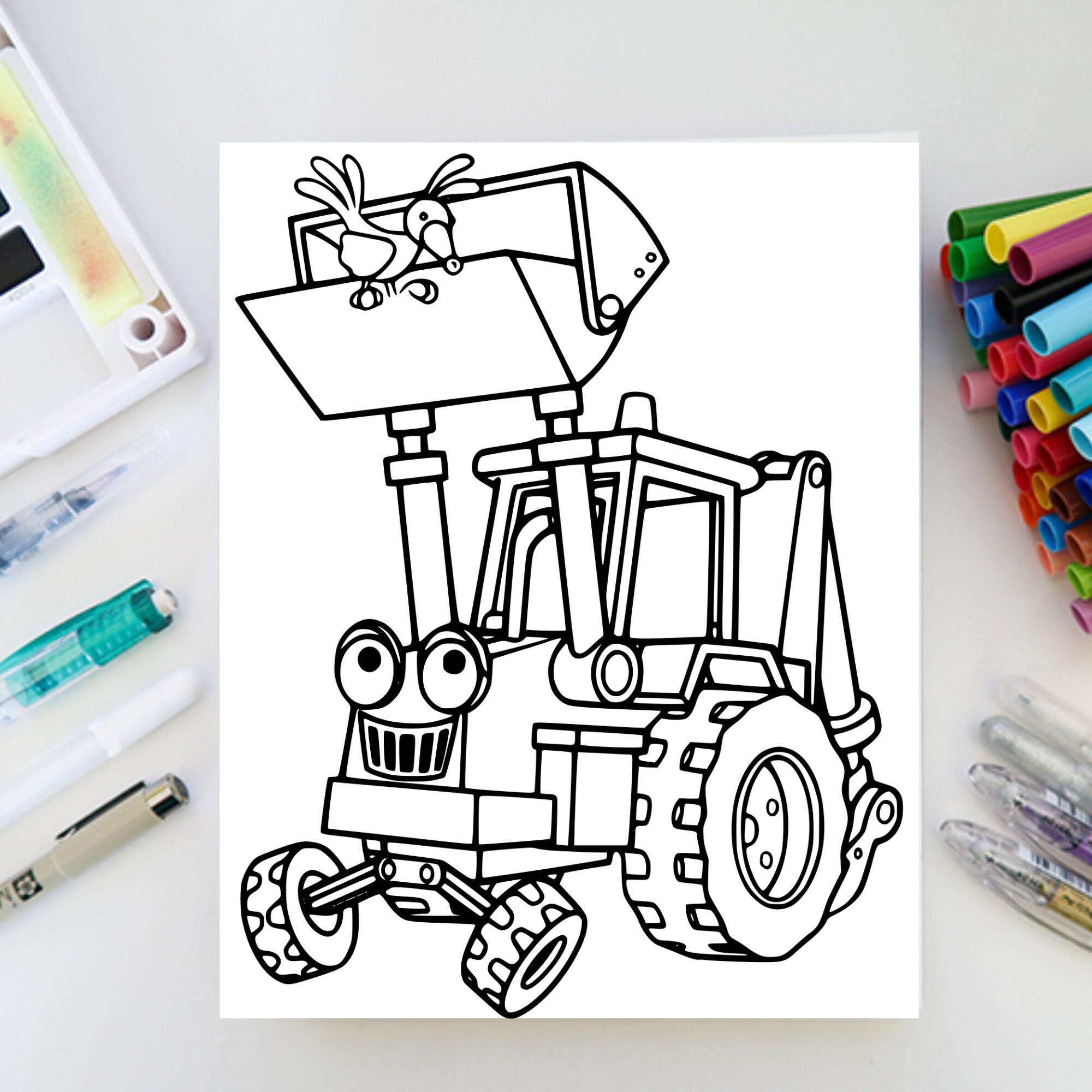 Coloring Pages: Cute Building Bob Cartoon | Kids & Adult Coloring| 87 ...