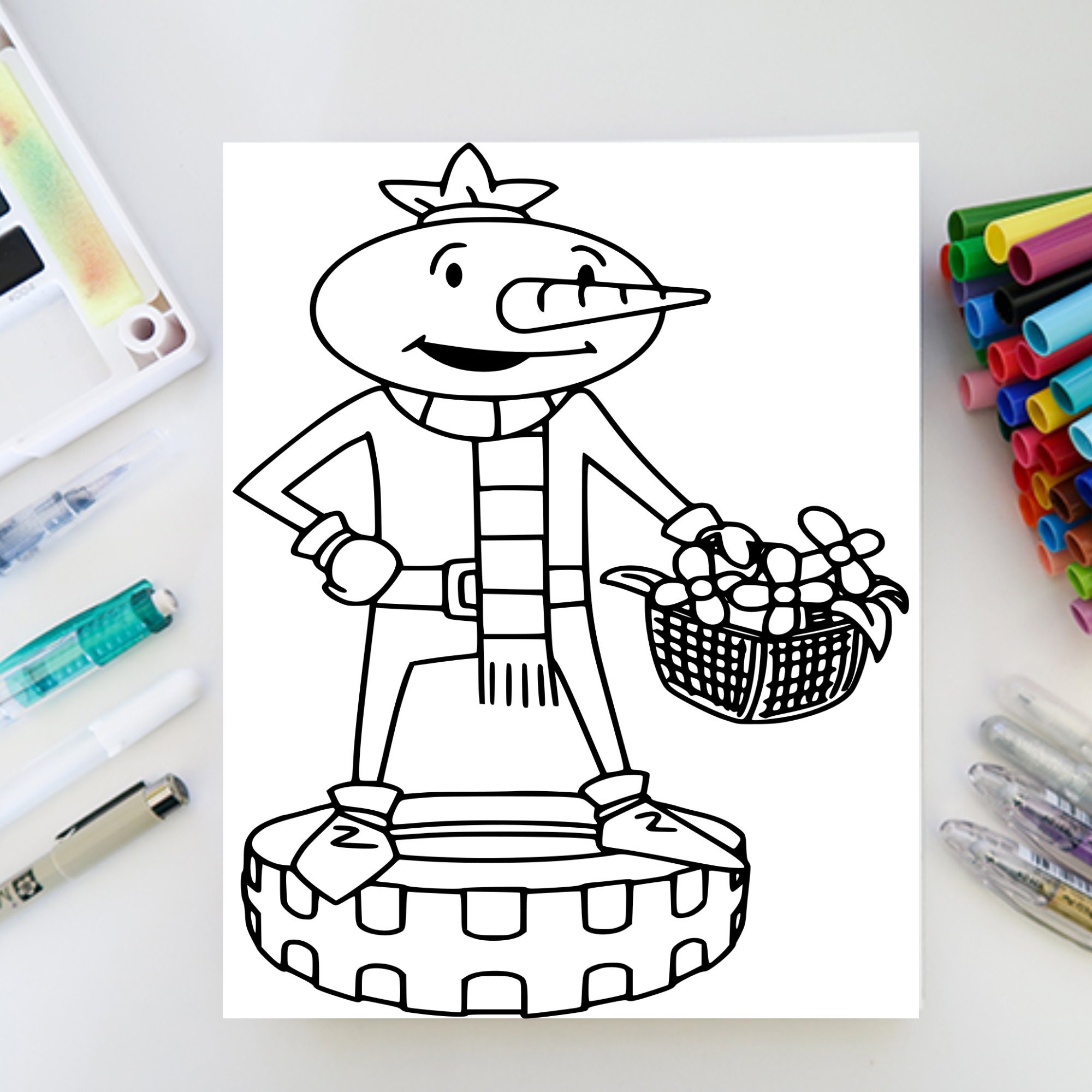 Coloring Pages: Cute Building Bob Cartoon | Kids & Adult Coloring| 87 ...