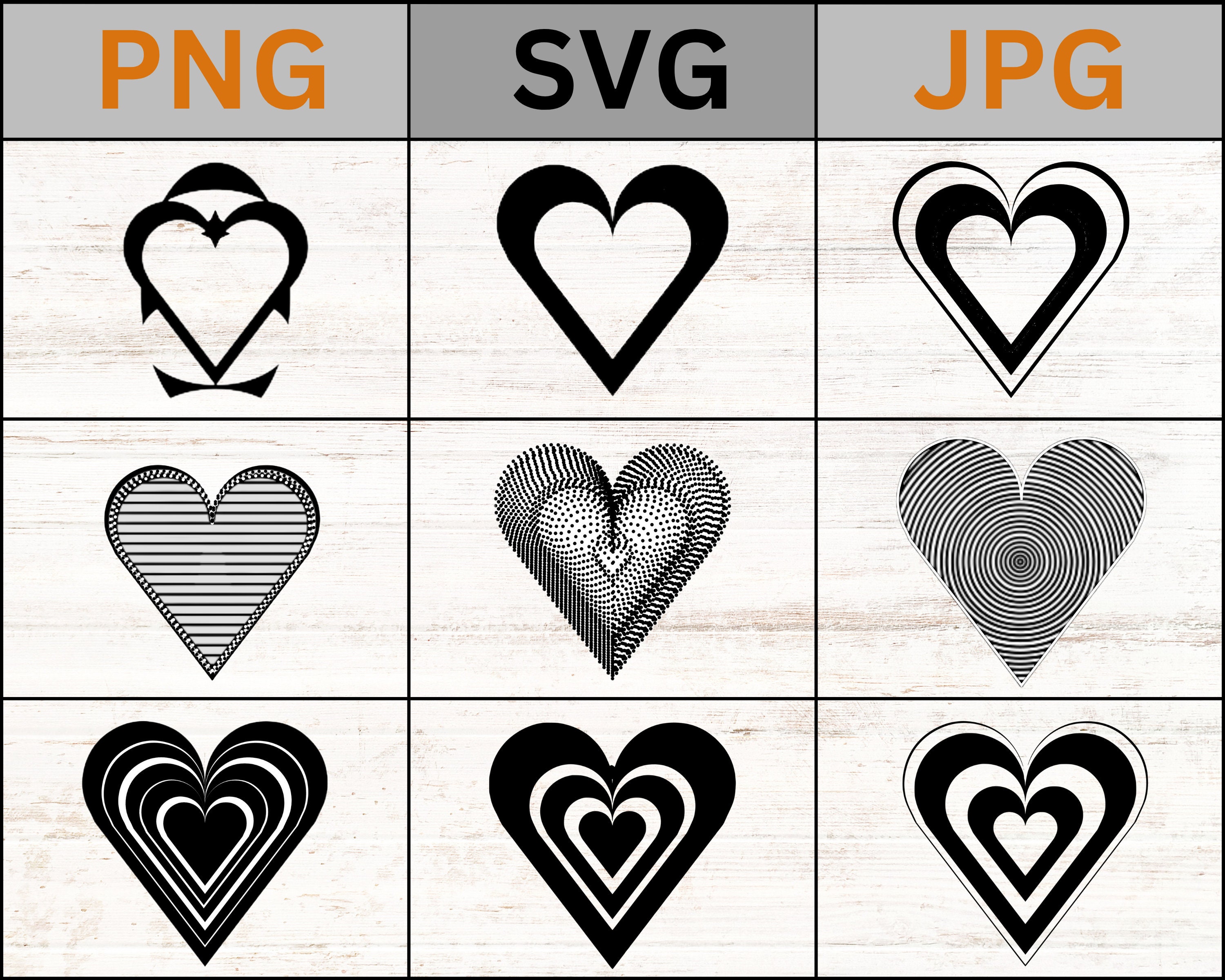 Heart SVG Bundle , Heart Shape Svg, Heart Icons, Solid Heart, Valentine ...