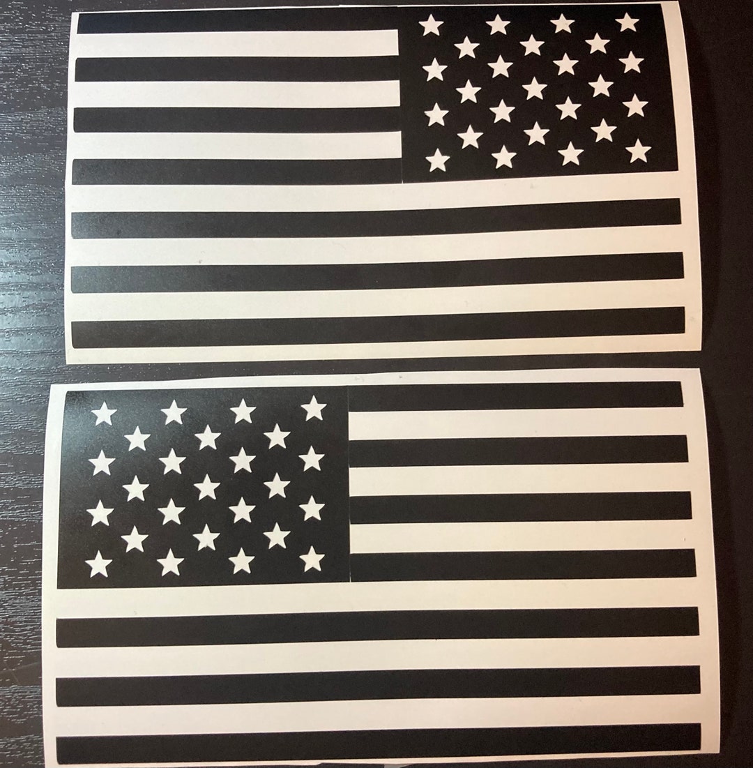 Black American Flag Decals - Etsy