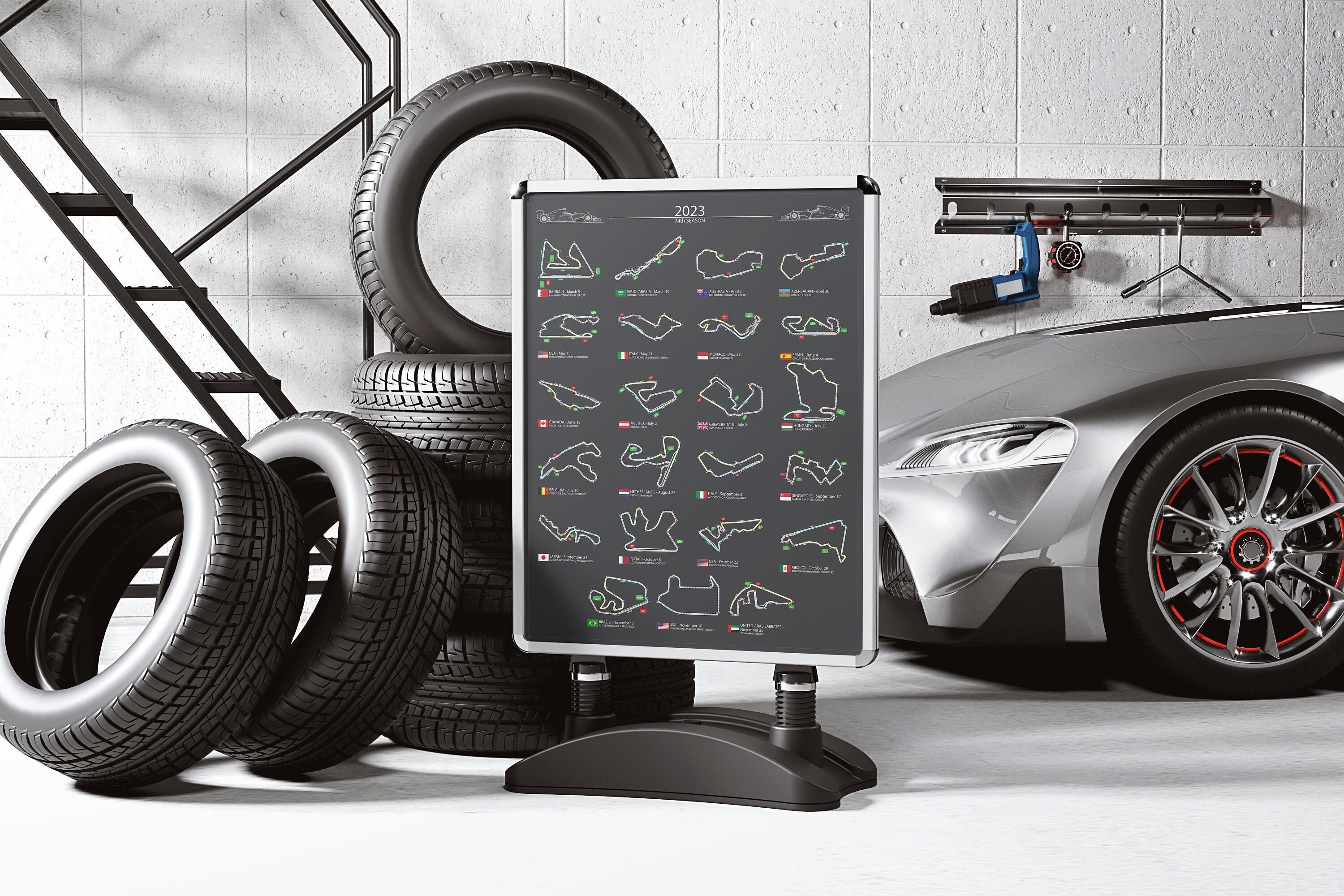 Formula 1 2023 Calendar, Printable F1 2023 Calendar, Formula 1 Circuits ...
