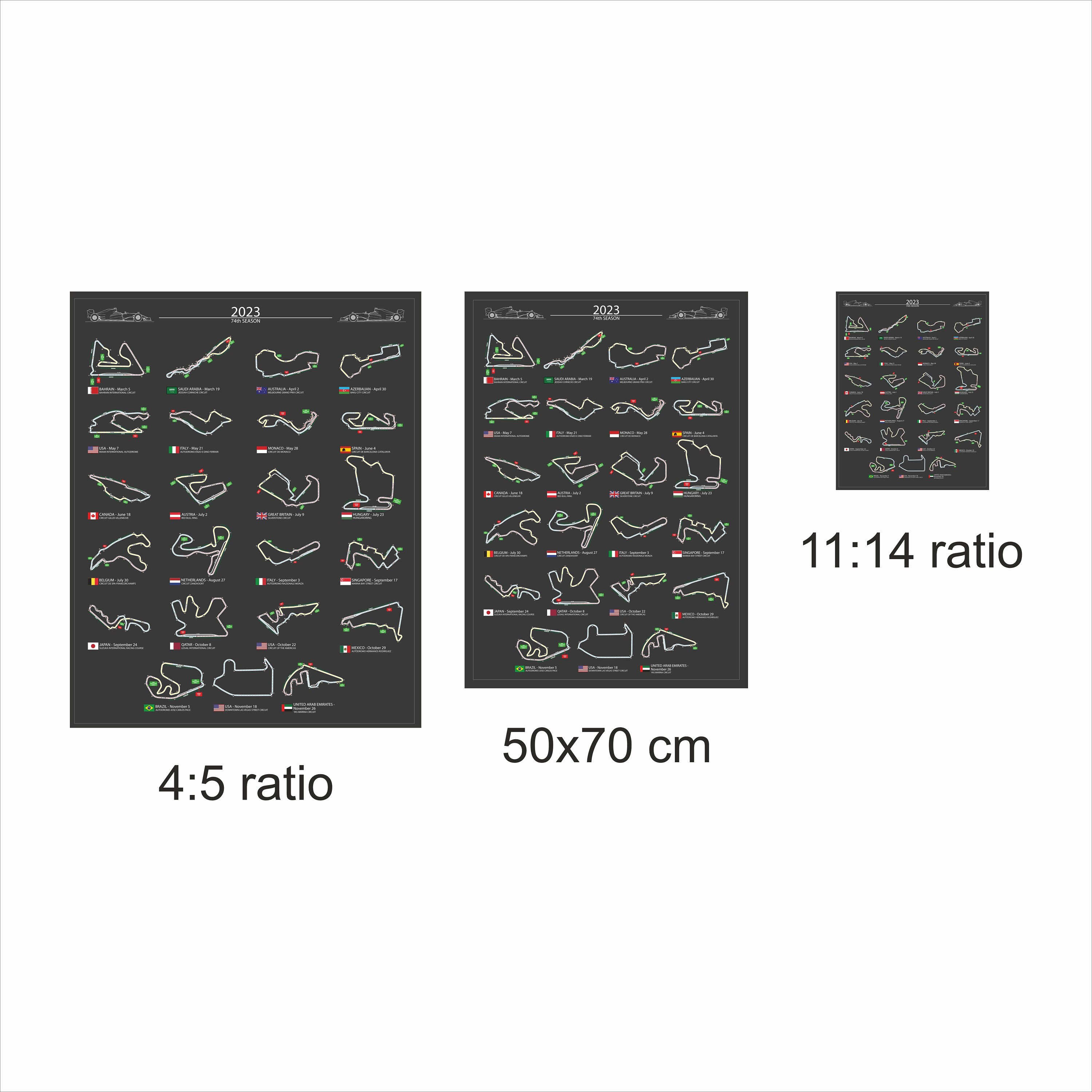 Formula 1 2023 Calendar, Printable F1 2023 Calendar, Formula 1 Circuits ...