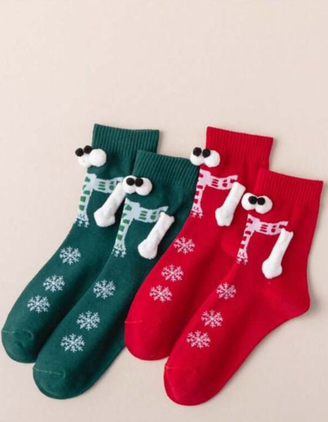 Christmas Edition Magnetic Socks Funny Holding Hands Socks - Etsy Canada