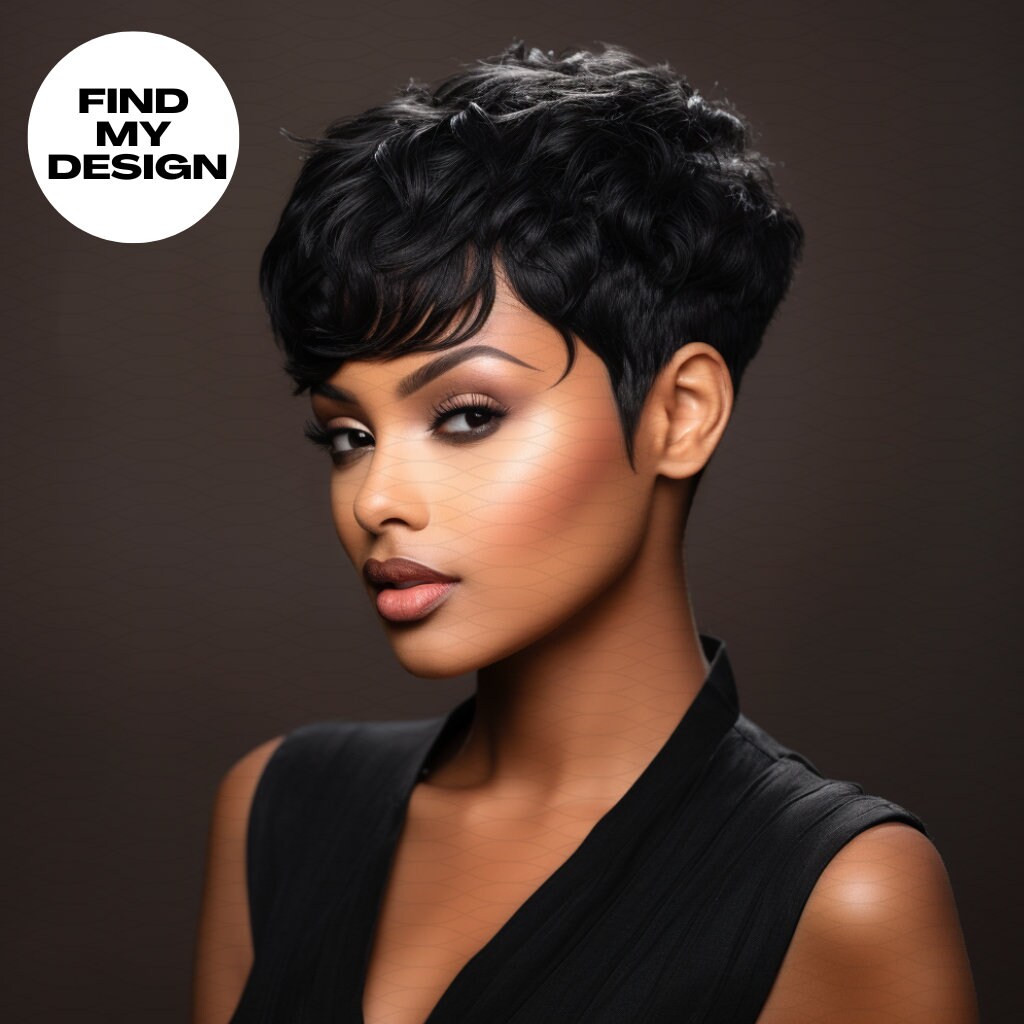 Beauty Stock Photo Black Model Professional Hair Model, Pixie Cut ...