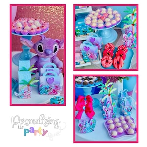 Stitch Favor Boxes Set of 5, Stitch and Angel Birthday Party Favor ...