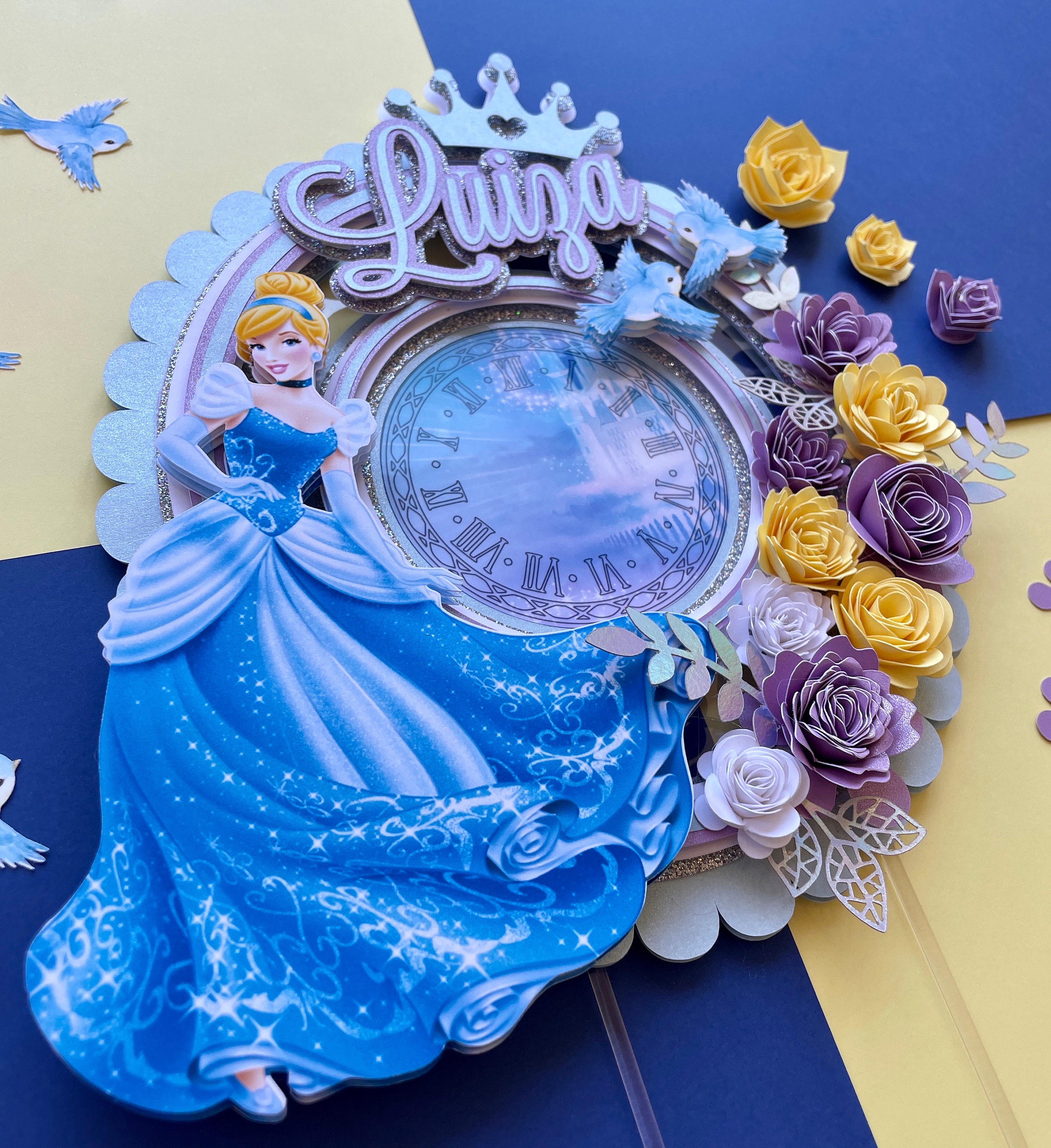 Princess Cake Topper Cinderella Themed - Etsy