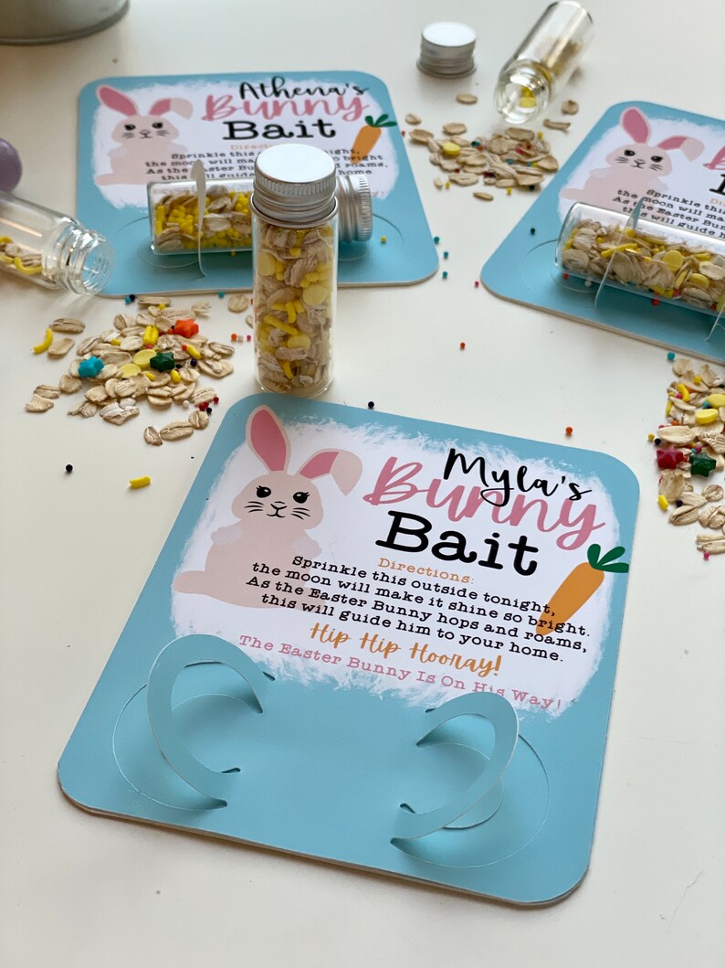 Bunny Bait / Easter Bunny Treat / Personalized Bunny Bait Card - Etsy