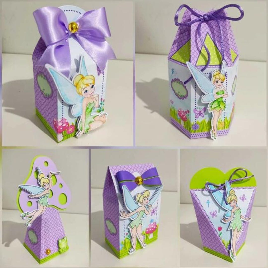 Tinker Bell Favor Box Set of 5, Tinker Bell Birthday Party, Tinker Bell ...