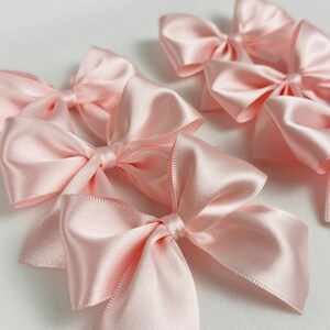 Satin Ribbon Treat Bow Set of 6, Handmade Bows, Treat Bows, Craft Bows ...