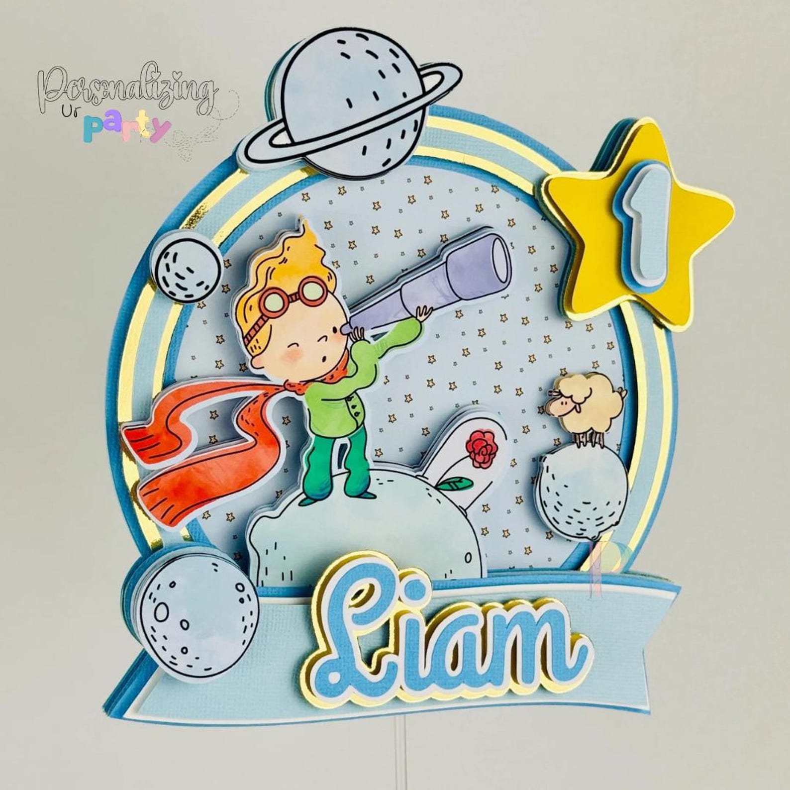 Little Prince Cake Topper Themed, Little Pince Birthday Party, Topo De ...