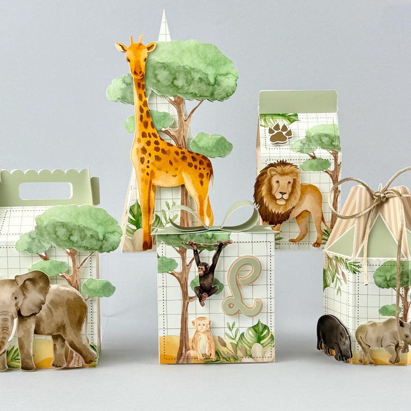 Jungle Theme Birthday Party Boxes - Etsy