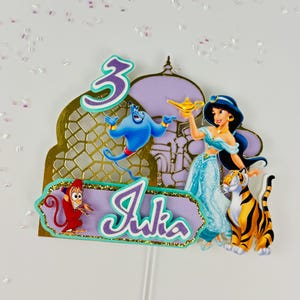 Princess Jasmine Cake Topper Themed, Princess Jasmine Birthday Party ...