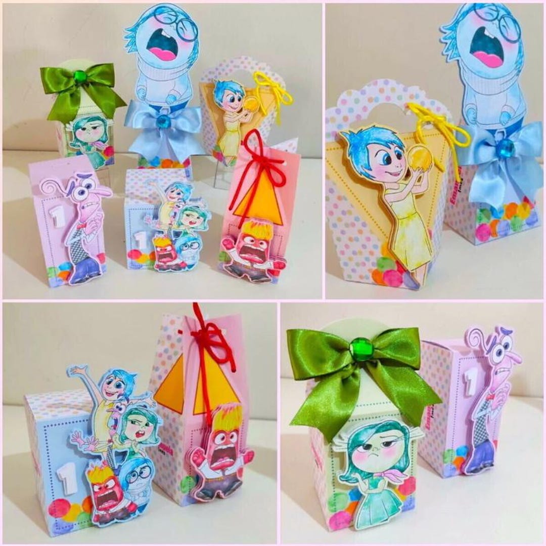 Inside Out Favor Box Set of 6, Inside Out Birthday Party, Inside Out ...