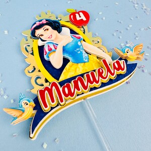 Snow White Princess Cake Topper, Snow White Birthday Party, Topo De ...