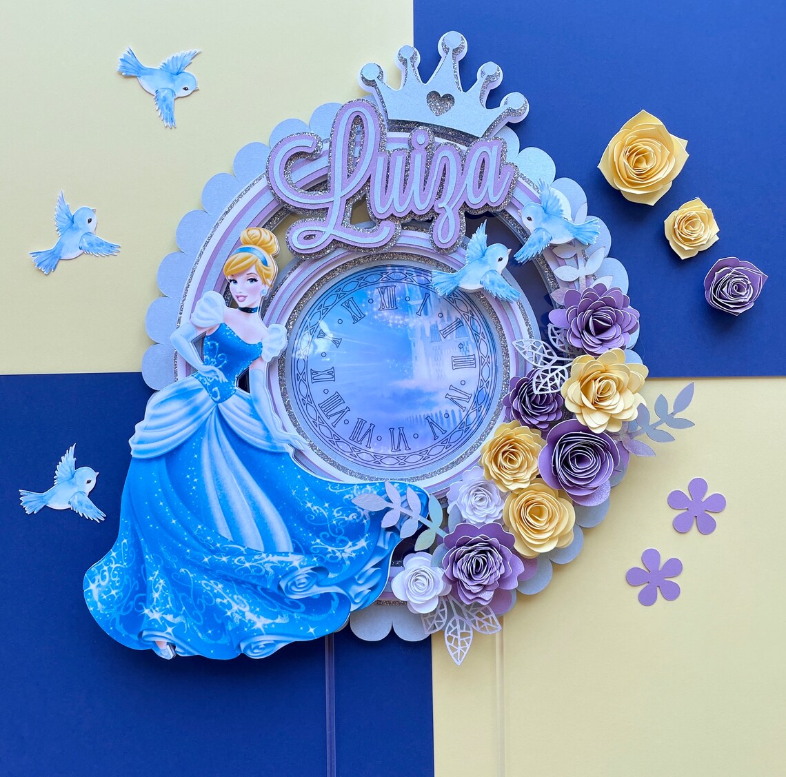 Princess Cake Topper Cinderella Themed - Etsy