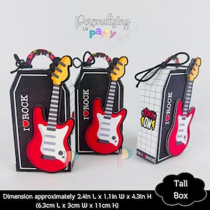 Rock and Roll Favor Box Set of 5, Rock Birthday Party, Rock Themed ...