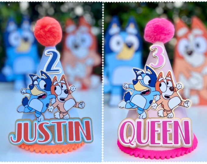 Bluey Party Ear Hats - Etsy