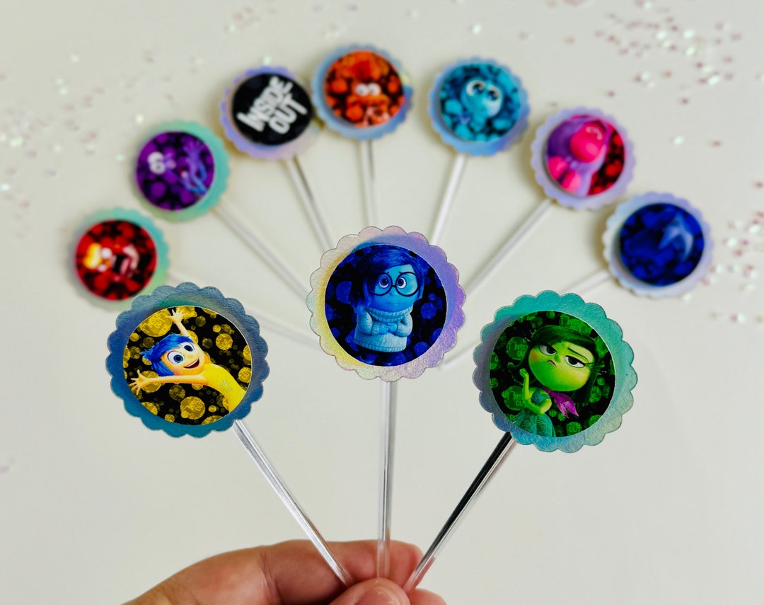 Inside Out Inspired Dimensional Cupcake Topper 10pc, 20pc, 30pc, Inside ...