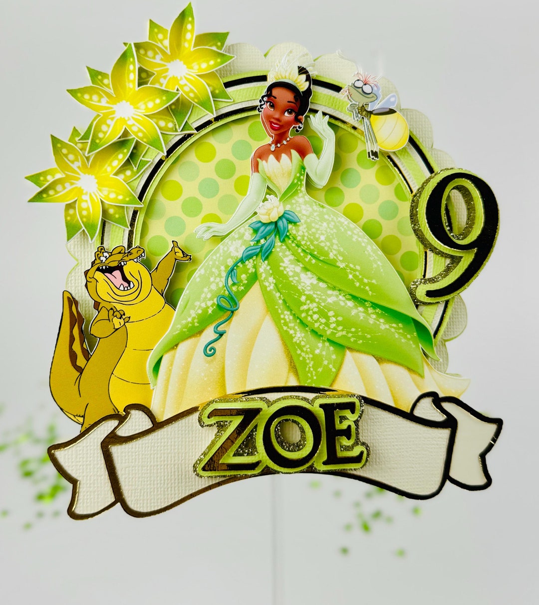 Princess Tiana Cake Topper Themed, Princess Tiana Birthday Party, Topo ...