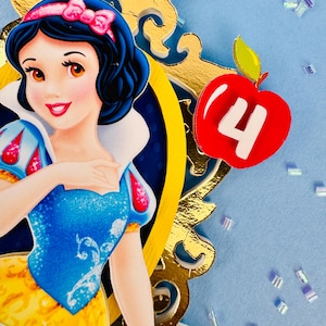 Snow White Princess Cake Topper, Snow White Birthday Party, Topo De ...