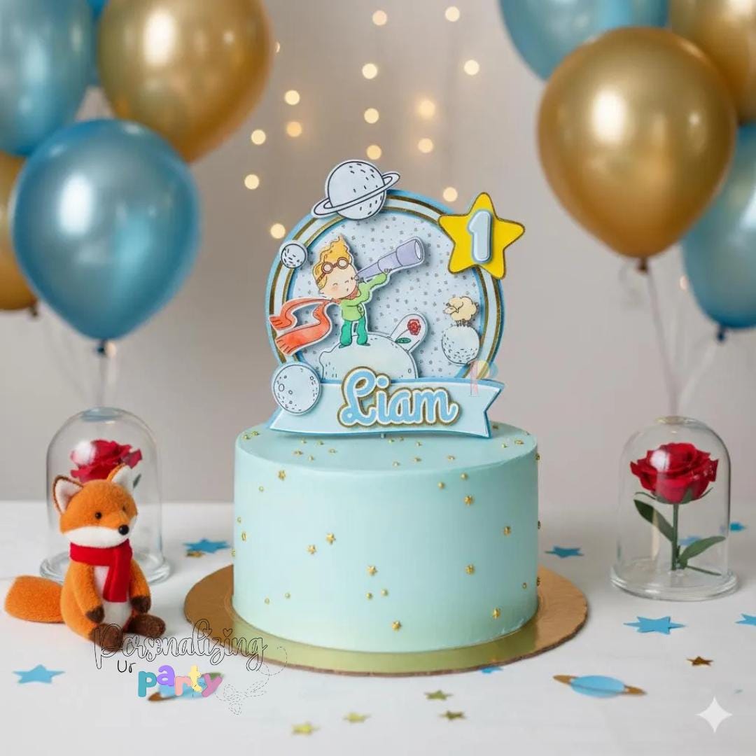 Little Prince Cake Topper Themed, Little Pince Birthday Party, Topo De ...