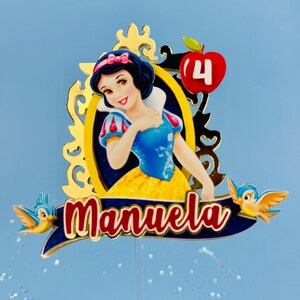 Snow White Princess Cake Topper, Snow White Birthday Party, Topo De ...