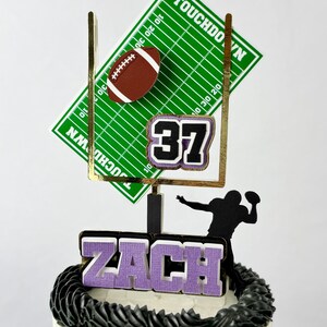 Football Cake Topper, Personalized Sports Football Cake Topper ...