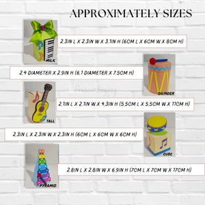 Musical Instruments Favors Set of 5, Musical Instruments Birthday Favor ...