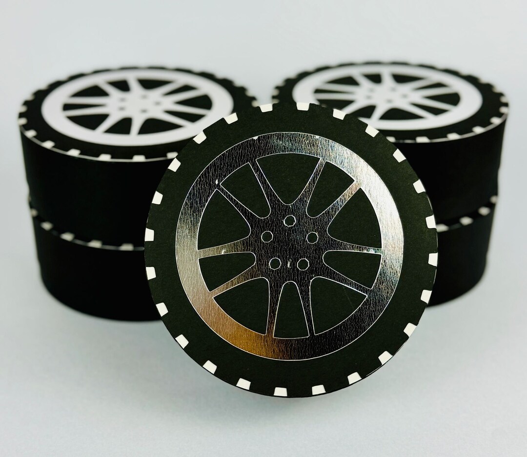 Tire Round Box Favor Box Set of 5, Race Car Party Favor Box, Racing ...