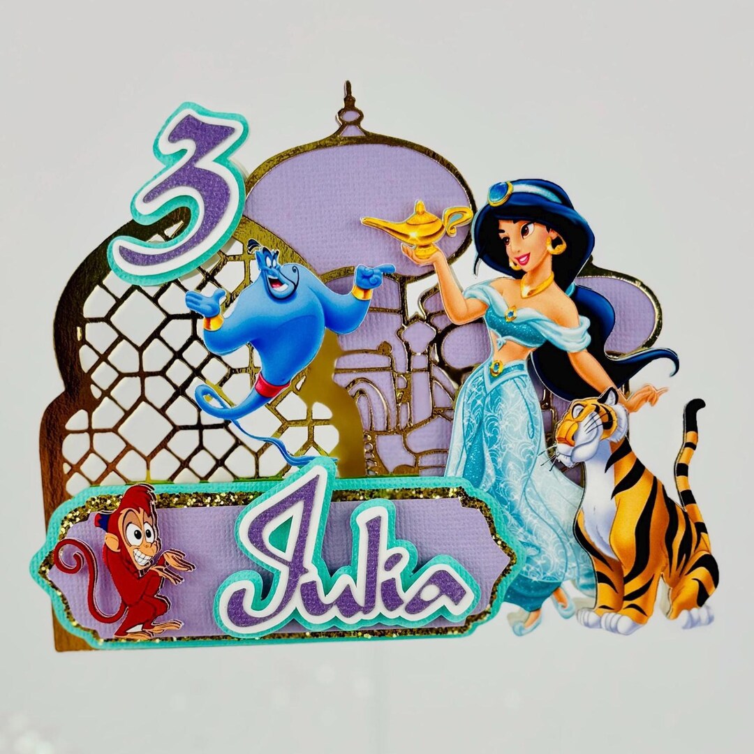 Princess Jasmine Cake Topper Themed, Princess Jasmine Birthday Party ...