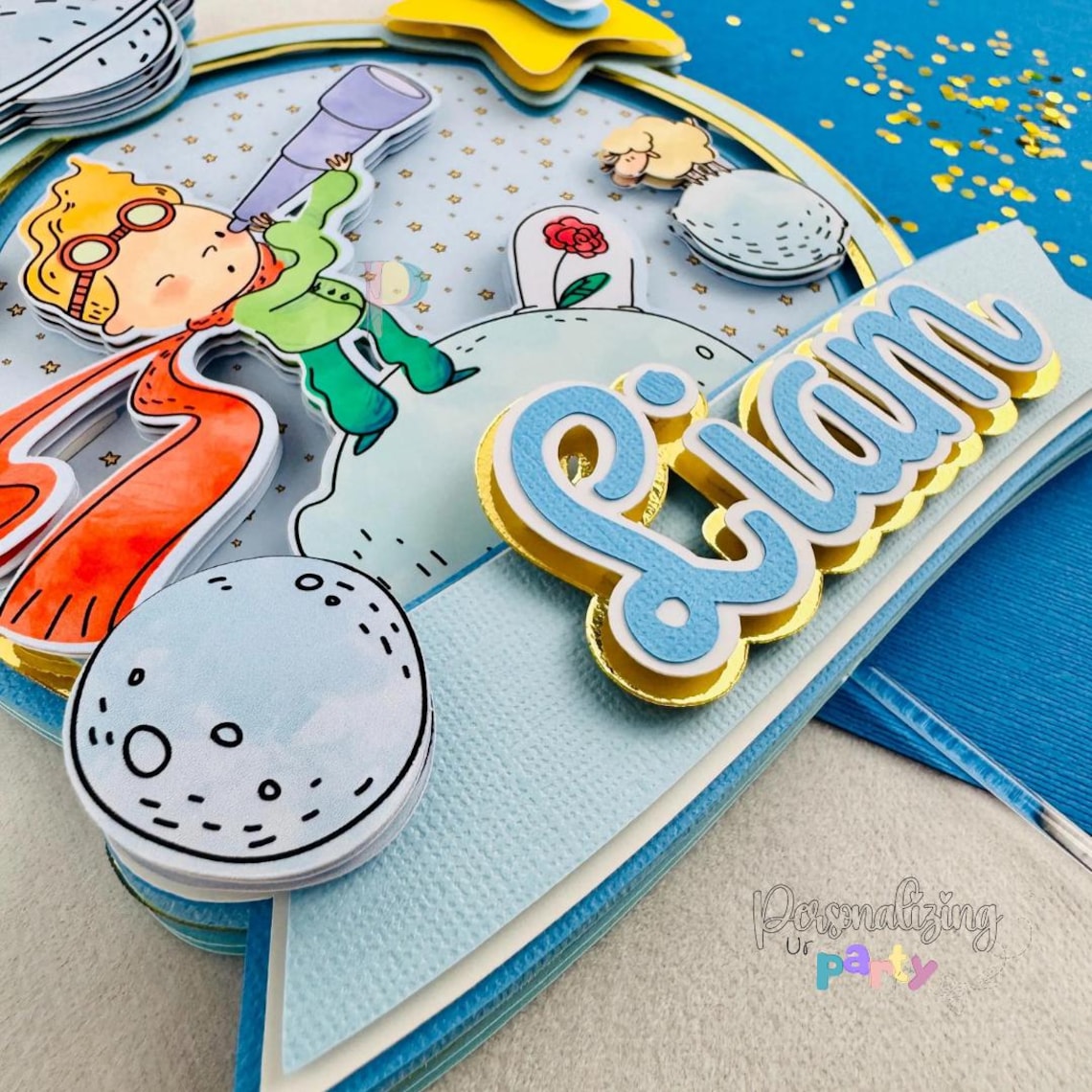 Little Prince Cake Topper Themed, Little Pince Birthday Party, Topo De ...