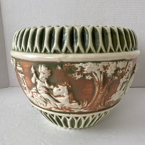 Roseville Jardiniere and Pedestal - Etsy Roseville Jardiniere and Pedestal - Etsy