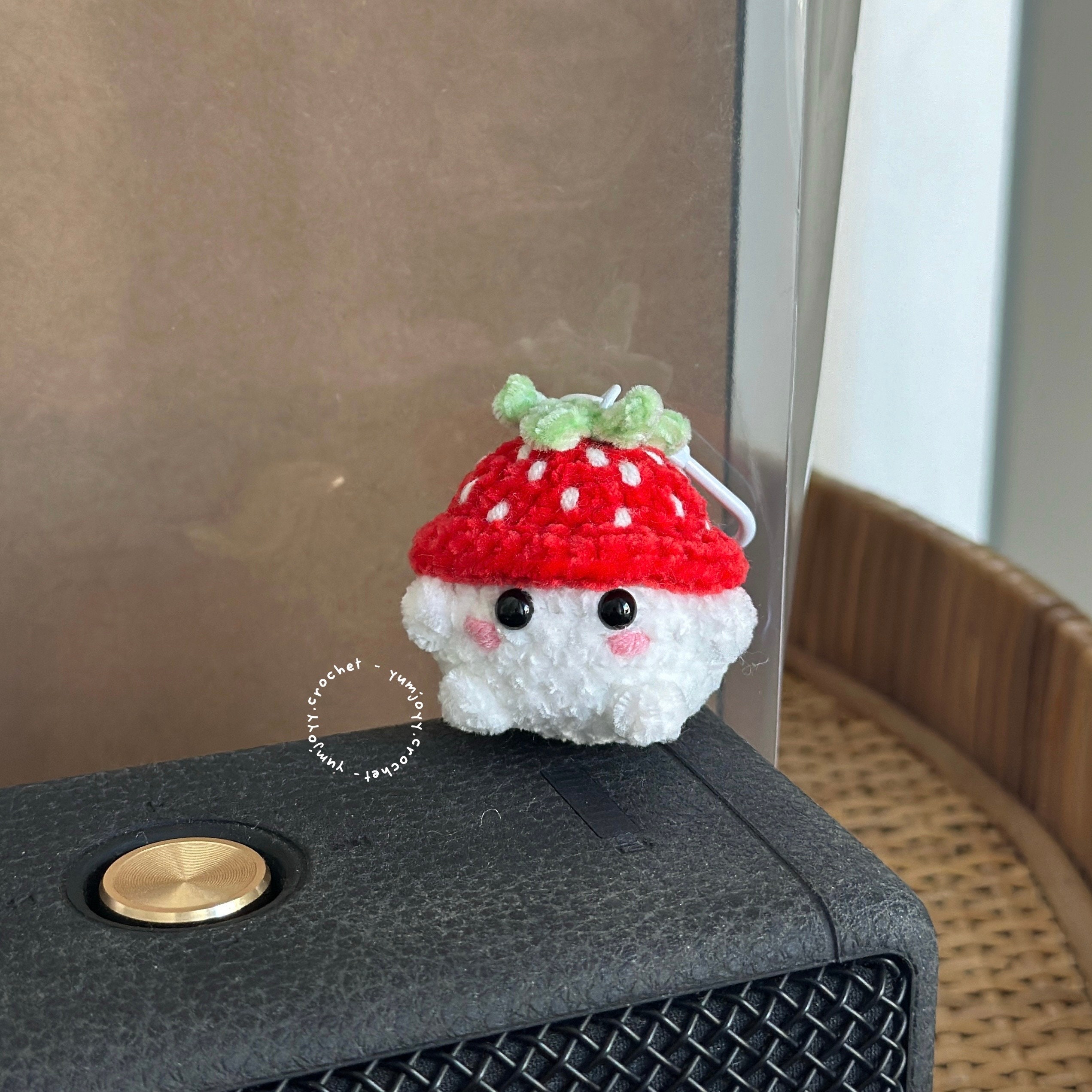 Cute Funny Crochet Mushroom Keychain, Crochet Keychain, Handmade ...