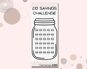 One Pound Savings Challenge Savings Tracker Cash Stuffing Sinking Fund ...