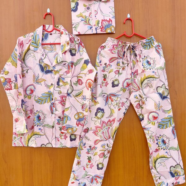Tiger Print Pajama Set Cotton Hand Block Print 100% Cotton Light Ultra ...