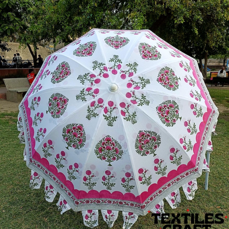 Block Printed Parasol - Etsy
