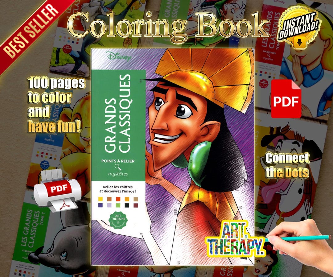 Grands Classiques Points a Relier Disney Coloring Book Connect the Dots ...