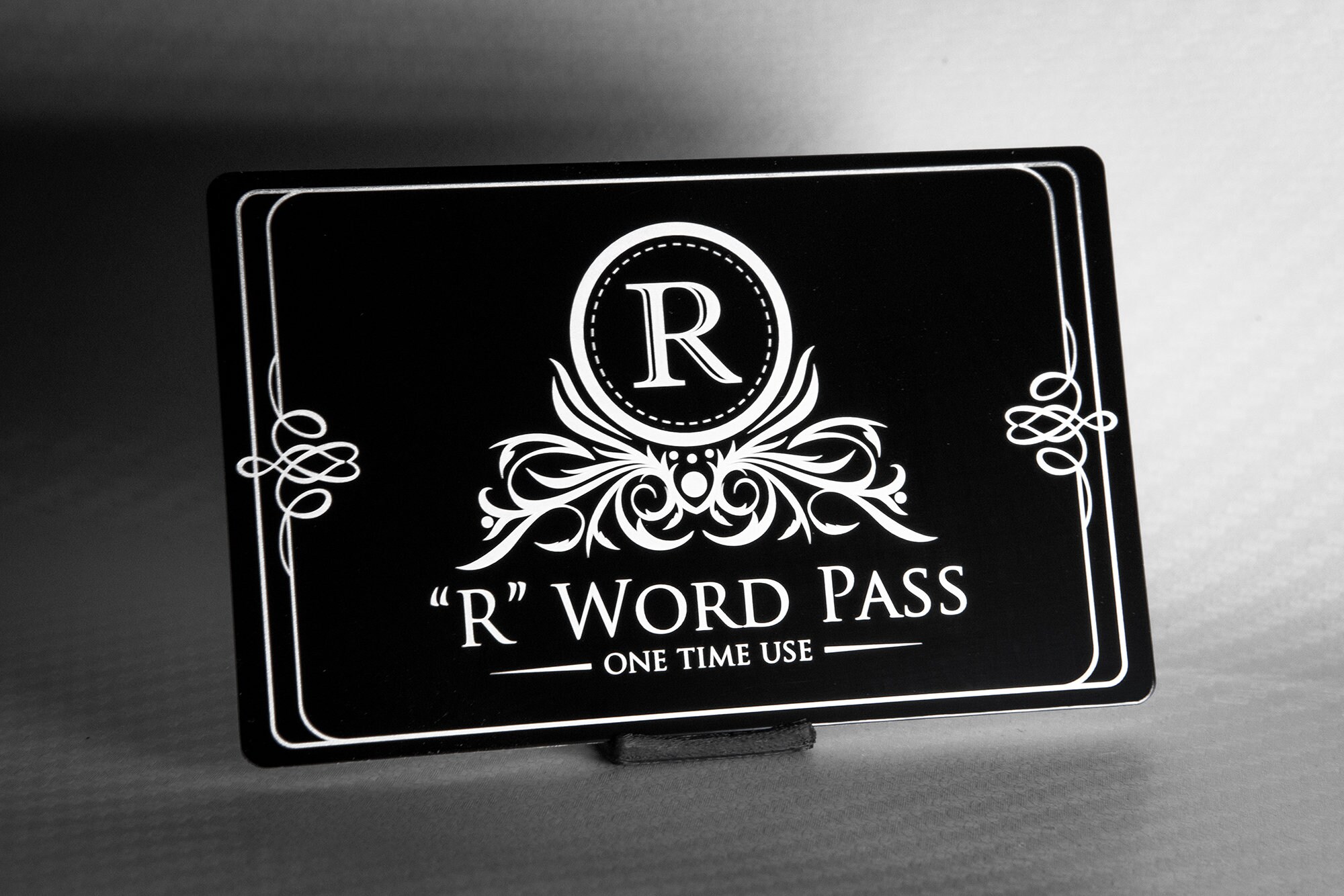 Metal 'R' Word Pass Card noveltygagfunnyengravedaluminum - Etsy