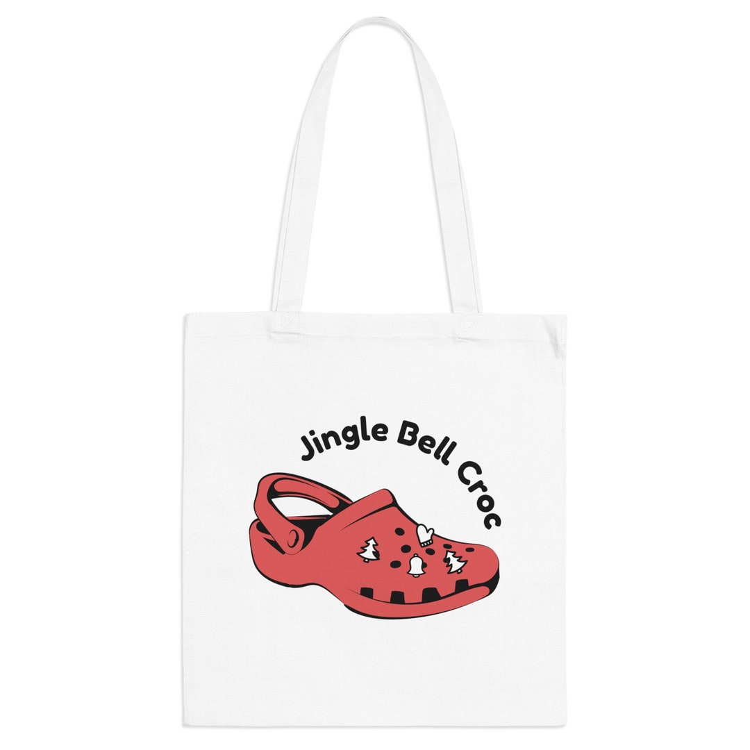 White Tote Bag Jingle Bell Croc - Etsy
