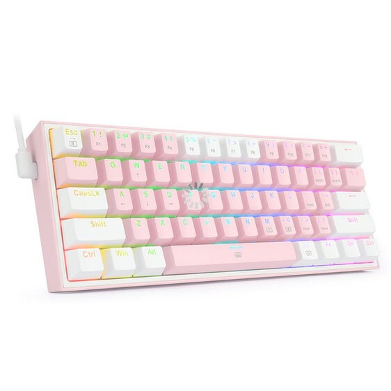 Pink RGB USB Mini Mechanical Gaming Wired Keyboard Red Switch 61 Key ...