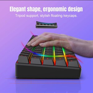 RGB Streamer Mini Gaming Keyboard 19-key Conflict-free Membrane ...