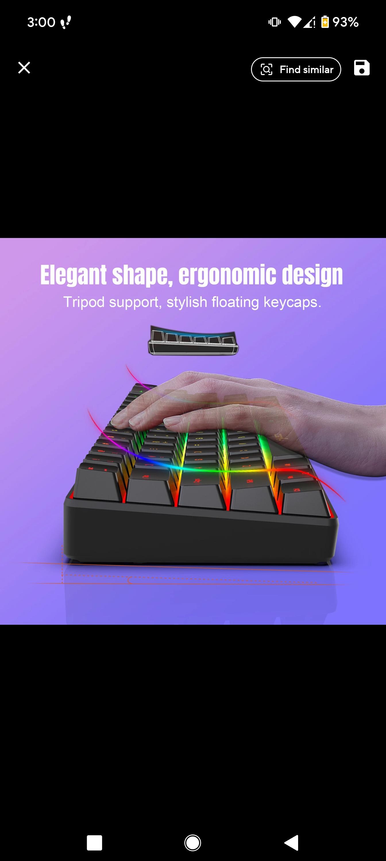 RGB Streamer Mini Gaming Keyboard 19-key Conflict-free Membrane ...