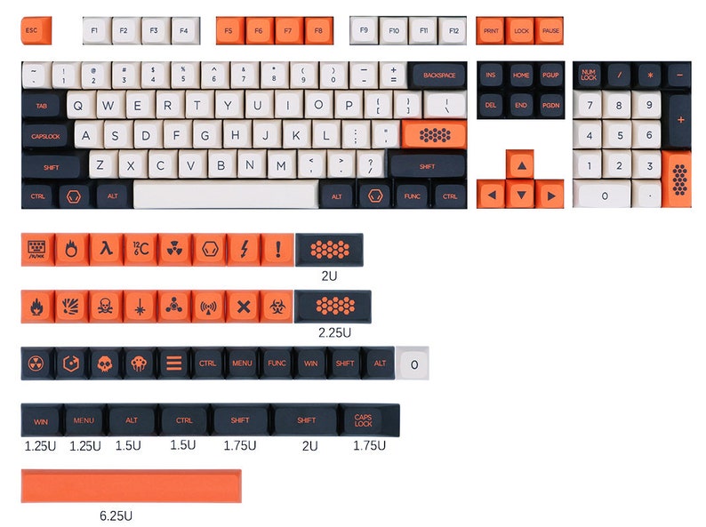 142 Keys/set GMK Carbon Keycaps PBT 5 Sides Dye Subbed Key Caps XDA ...