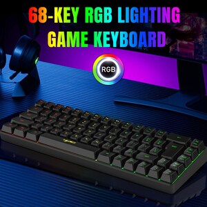 RGB Streamer Mini Gaming Keyboard 19-key Conflict-free Membrane ...