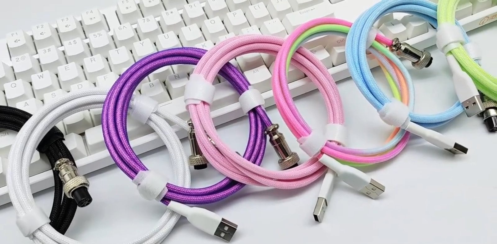 3 Meter Mechanical Keyboard Coiled Cable Wire Type C Custom Usb Port ...