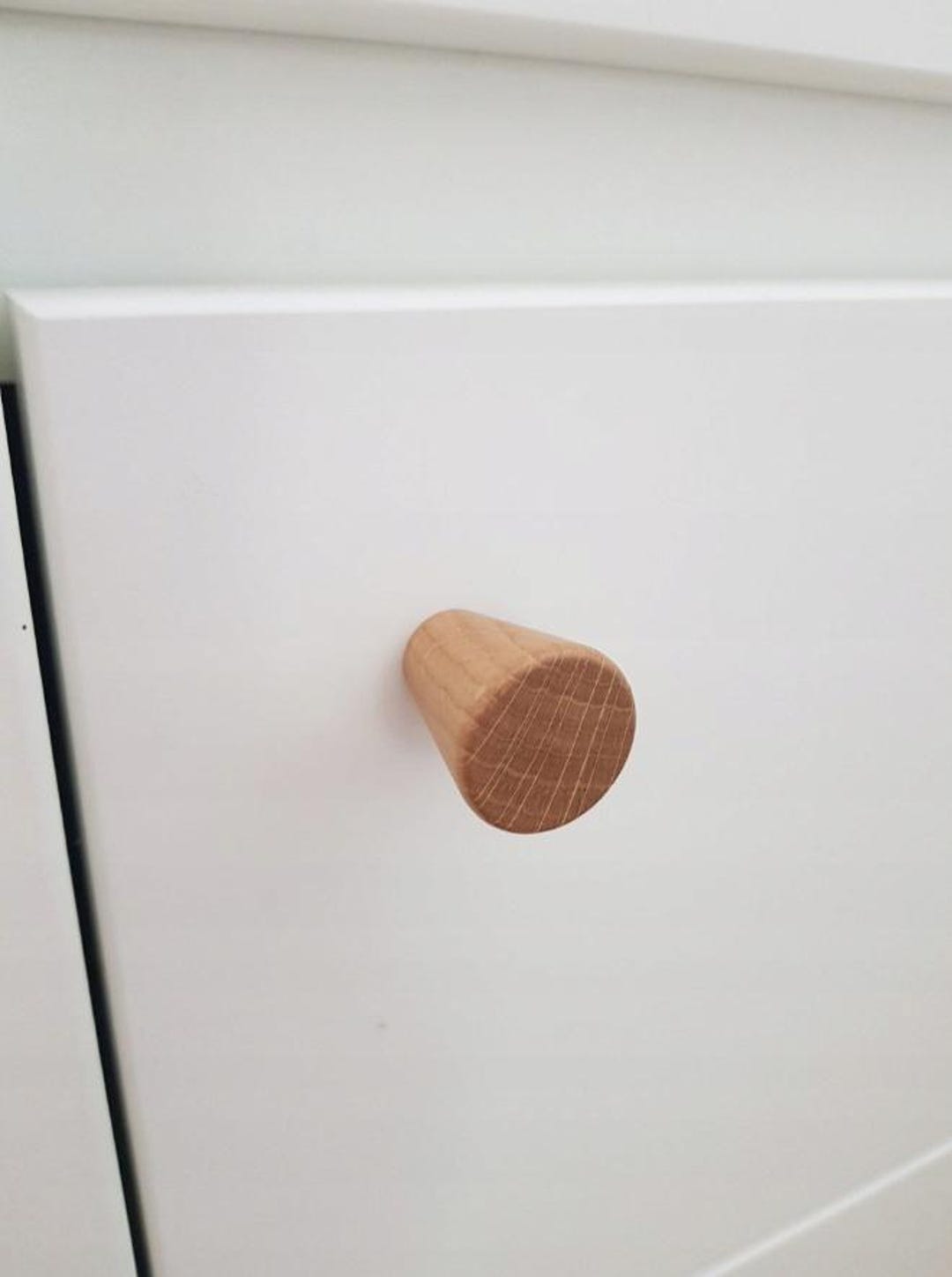 Oak Cone Knob – Rustic Scandinavian Cabinet Drawer Pull - Etsy