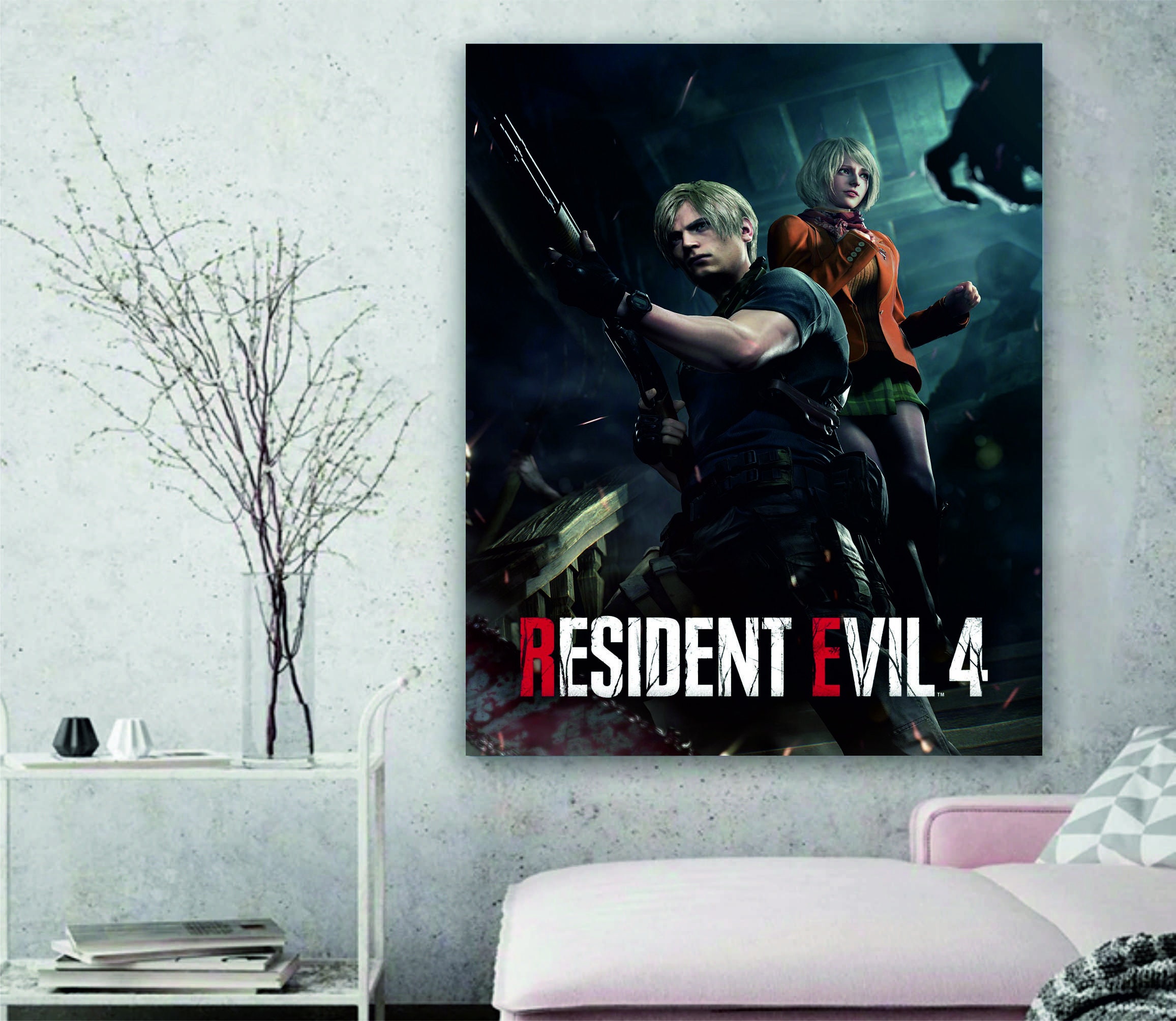 Resident Evil 4 Poster Leon Scott Kennedy Wall Art Resident - Etsy Canada