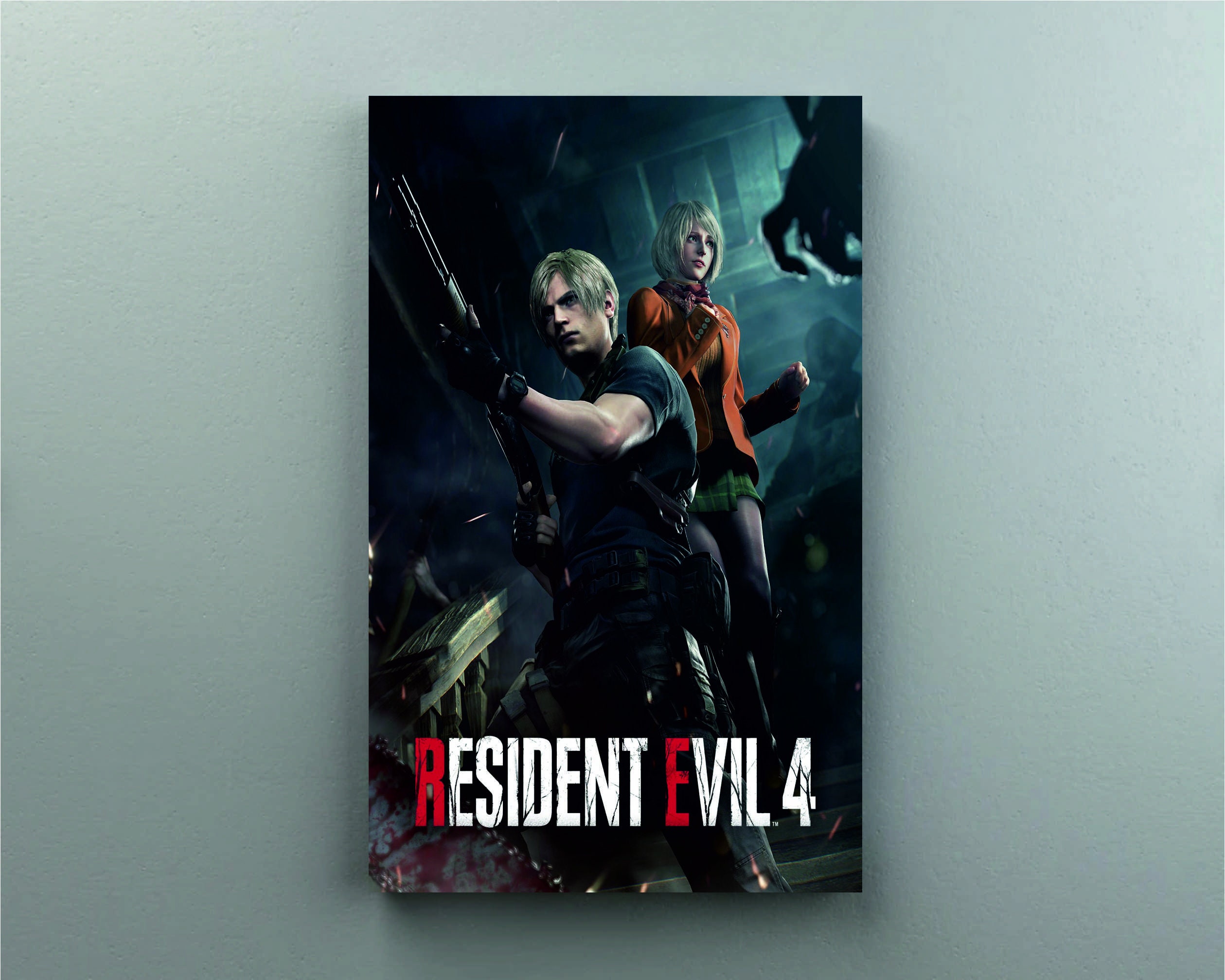 Resident Evil 4 Poster Leon Scott Kennedy Wall Art Resident - Etsy Canada