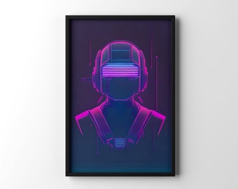 Synthwave Robot - Etsy