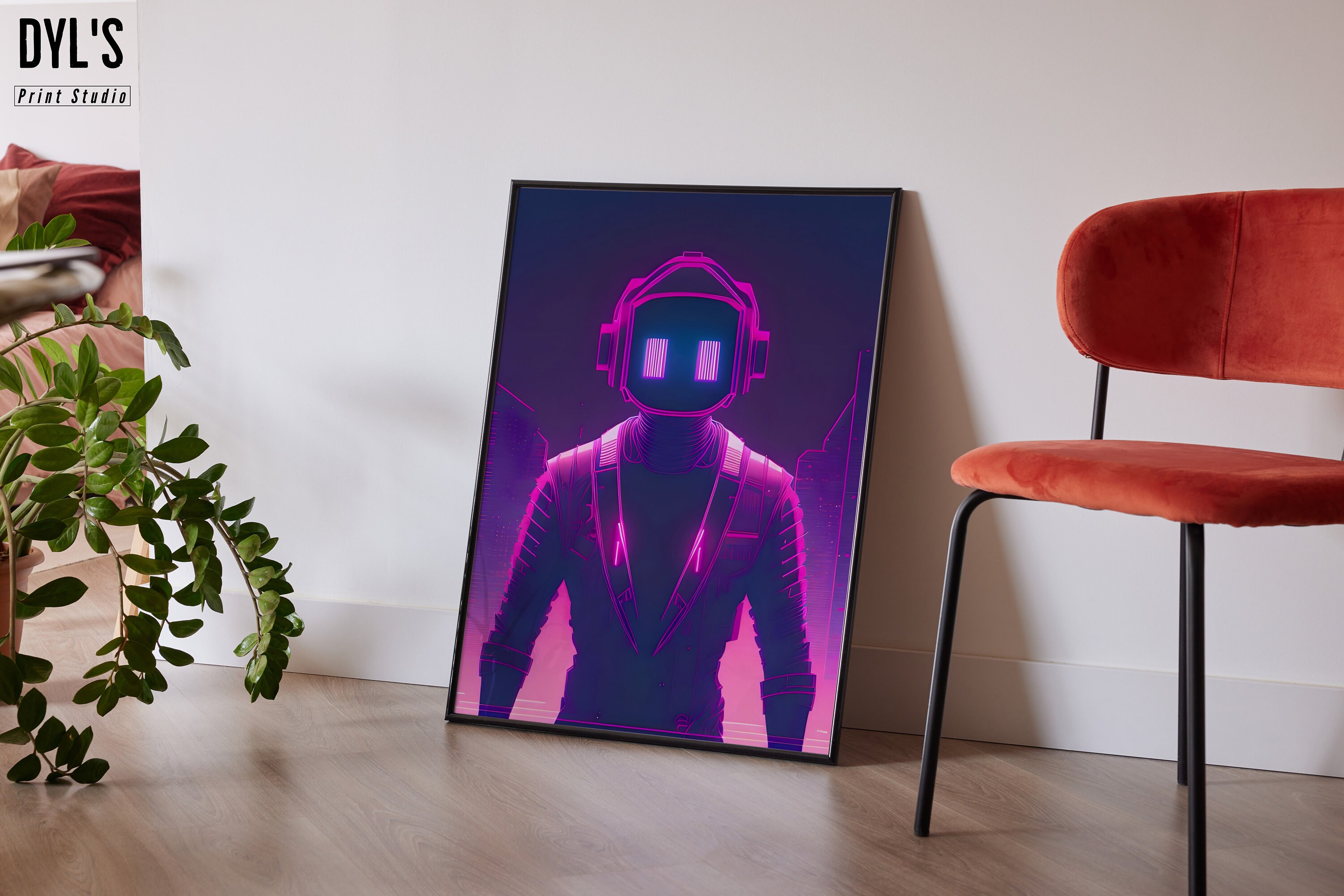 Synthwave Robot 2 Retro Poster Printable Wall Art - Etsy UK
